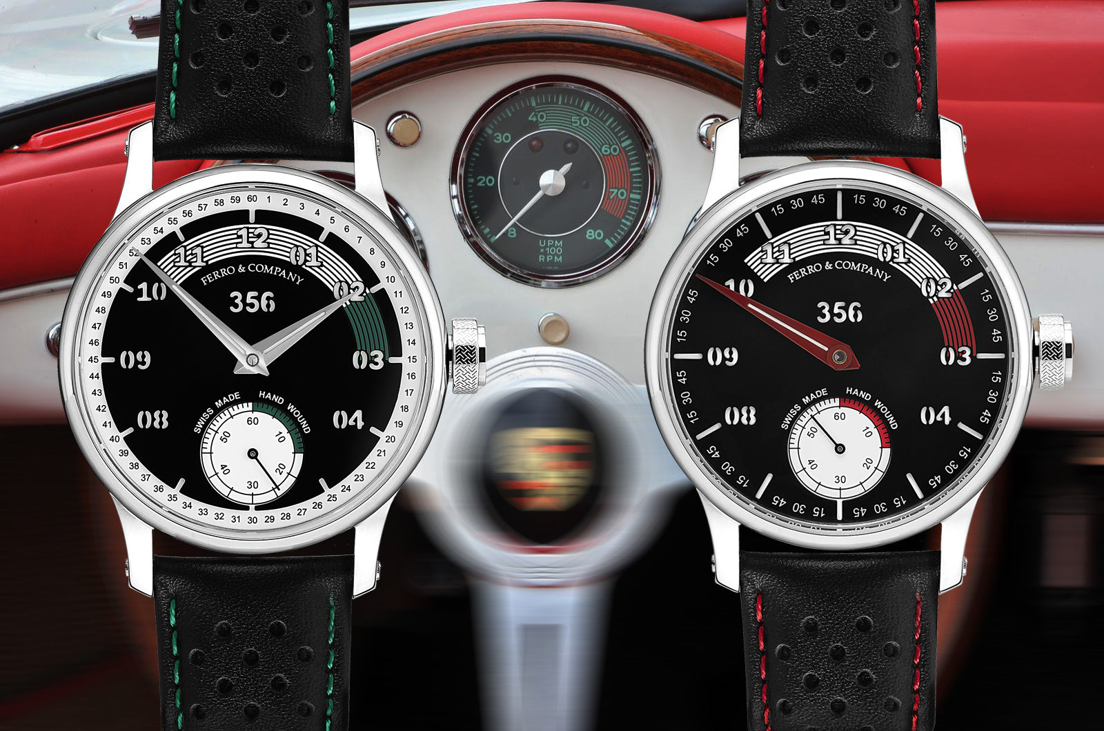 Porsche 356 Inspired Vintage Style Racing Watches | Ferro & Company ...