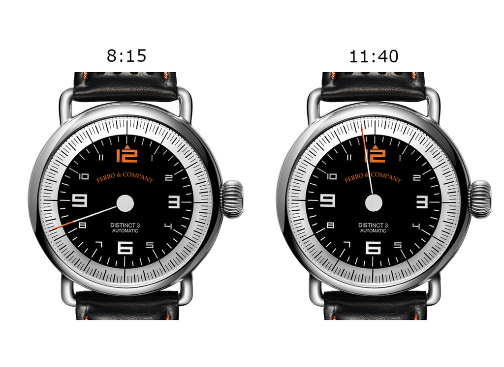 Ferro Watches Distinct 3 Vintage Style One Hand Race Watch Petrol ...