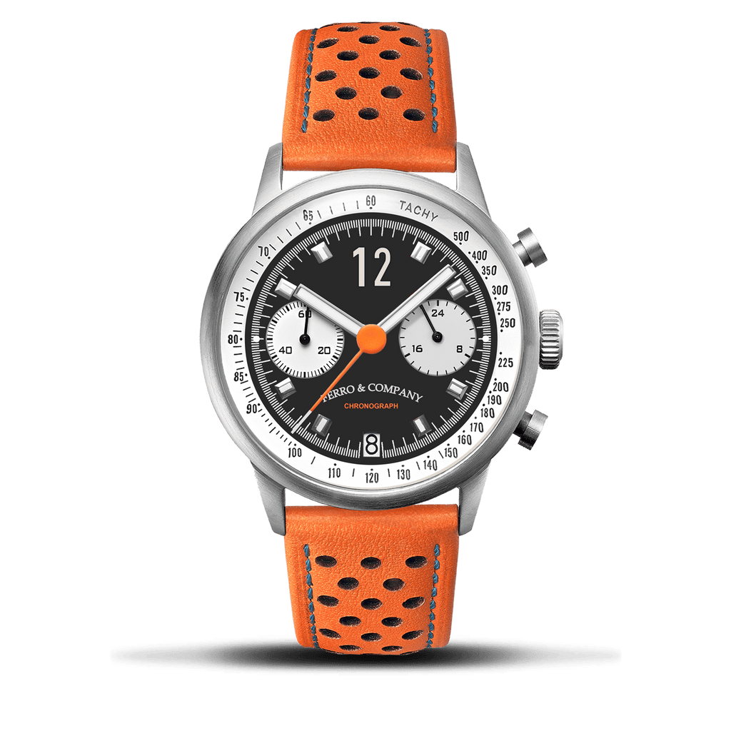 Race Master Chronograph BLACK / ORANGE STR – Ferro & Company Watches