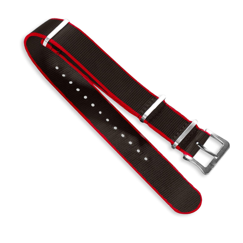 Nylon Watch Strap Black / Red 22 MM – Ferro & Company Watches